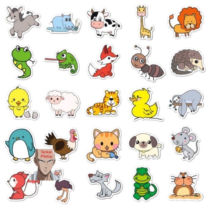 Jual Stiker Binatang /Hewan Lucu 10 Pcs Random | Shopee Indonesia