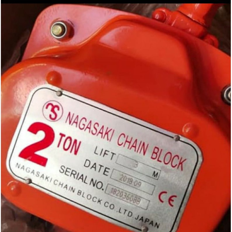 Jual NAGASAKI CHAIN BLOCK 2 TON × 25 Meter ORIGINAL Made In Japan(LET ...