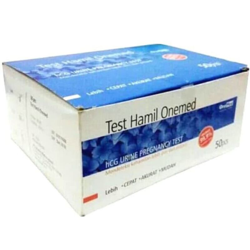 Jual 1 BOX TES KEHAMILAN ONEMED / 1 box isi 50 Strip Tespek Hamil One ...