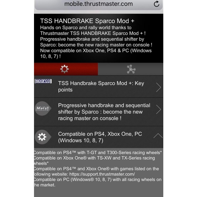Jual Ps4/Ps3/Pc/Xb1 Thrustmaster Tss Handbreak Sparco Mod+ | Shopee Indonesia