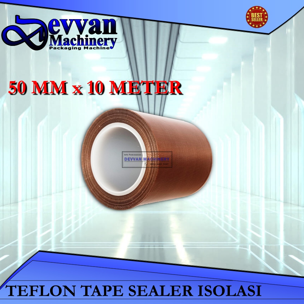 Jual Kain Teflon Tape Isolasi Bantalan Tahan Panas 5cm x 10m Vacuum ...