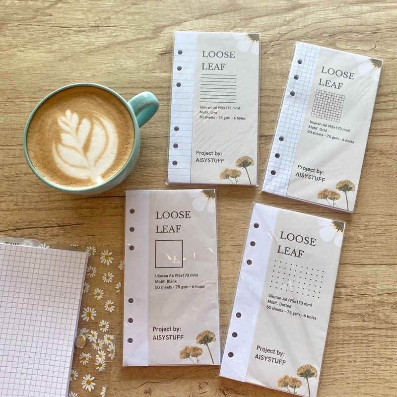 Jual Loose Leaf Isi Binder A6 6 lubang/ring 75 gsm & A5 20 lubang isi ...
