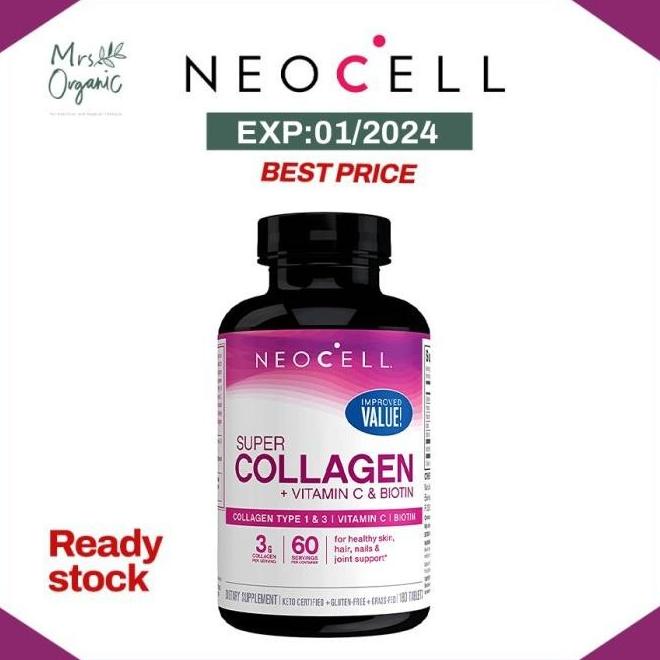 Jual NEOCELL SUPER COLLAGEN VITAMIN C BIOTIN 180 TABS - AWET MUDA MULUS ...