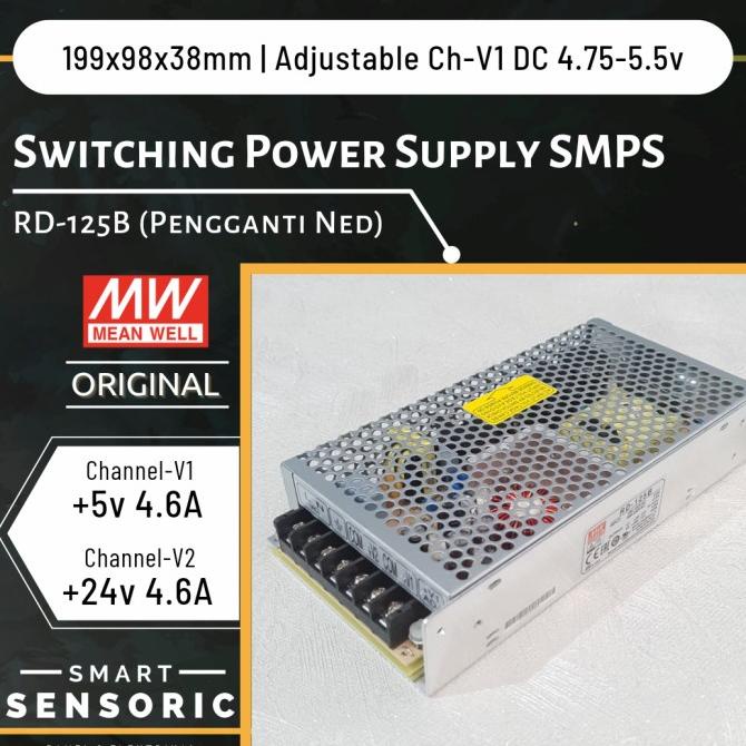 Jual Dc 5V 24V Mean Well Rd-125B Switching Power Supply Smps = Ned Meanwell | Shopee Indonesia