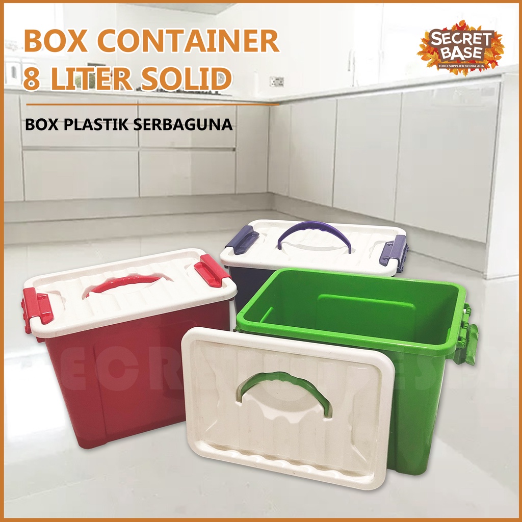 Jual BOX CONTAINER 8 LITER - Dengan Pegangan Handle / Box Serbaguna 8L ...