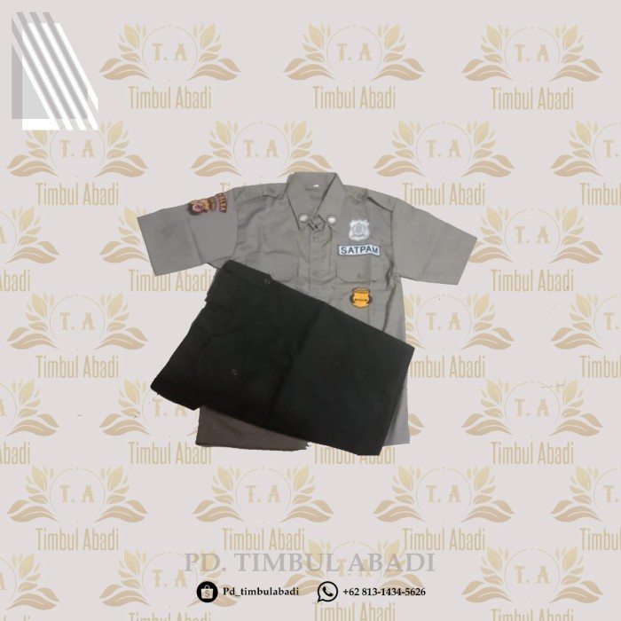 Jual Seragam Security Baju Seragam Pdh Satpam Coklat Lengkap Ukuran M ...