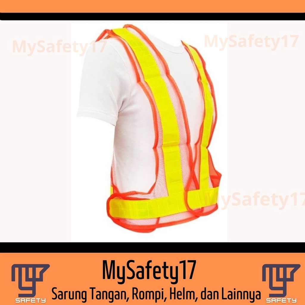 Jual Rompi V Guard Jaring Orange Scotlight Kuning Safety Vest Rompi ...
