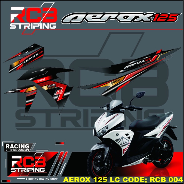 Jual Sticker Lis Striping Variasi Aerox 125 Semi Fullbody Stiker Yamaha ...