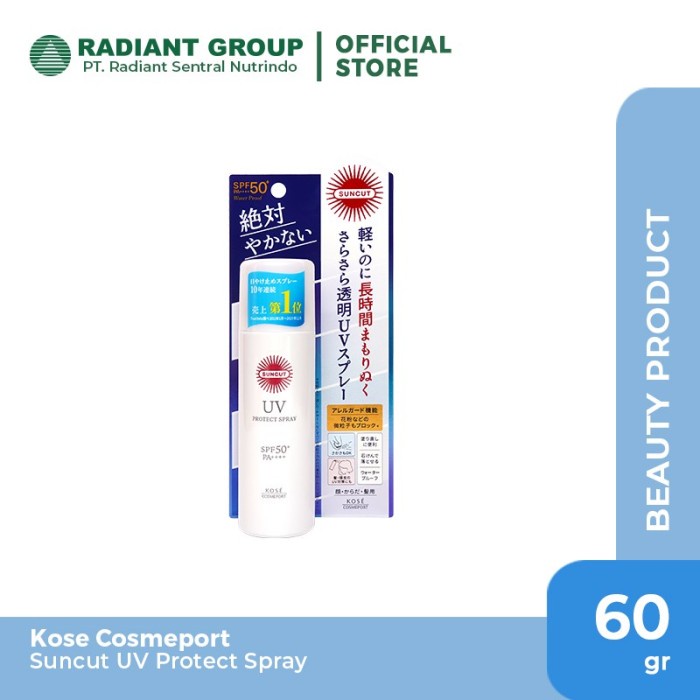 Jual Kose Cosmeport Suncut UV Protect Spray SPF 50+ PA++++ (60gr) | Shopee Indonesia