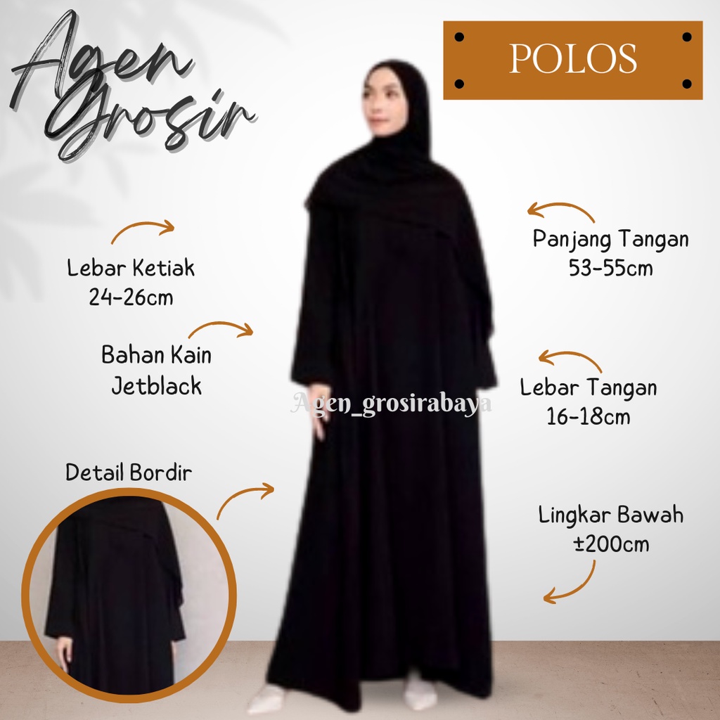 Jual ABAYA HITAM POLOS GAMIS POLOS BUSUI ABAYA TERLARIS ABAYA WANITA ...
