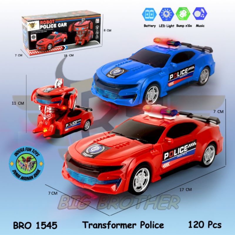 Jual Mainan Anak Mobil Polisi Berubah Jadi Robot Police Car Musik Lampu ...