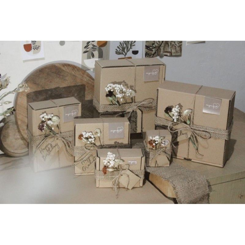 Jual KOTAK KADO / GIFT BOX / HAMPERS RUSTIC / BOX KADO / DUS BOX | Shopee Indonesia