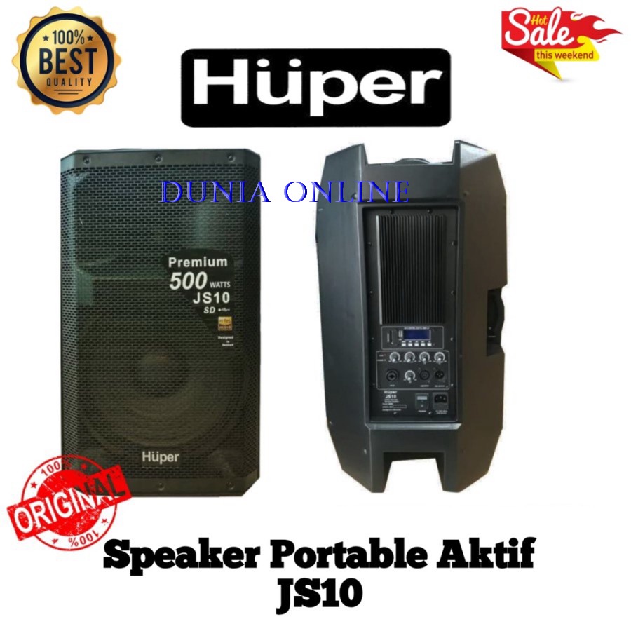 Jual Speaker Aktif HUPER JS 10 ORIGINAL 500 WATT USB | Shopee Indonesia