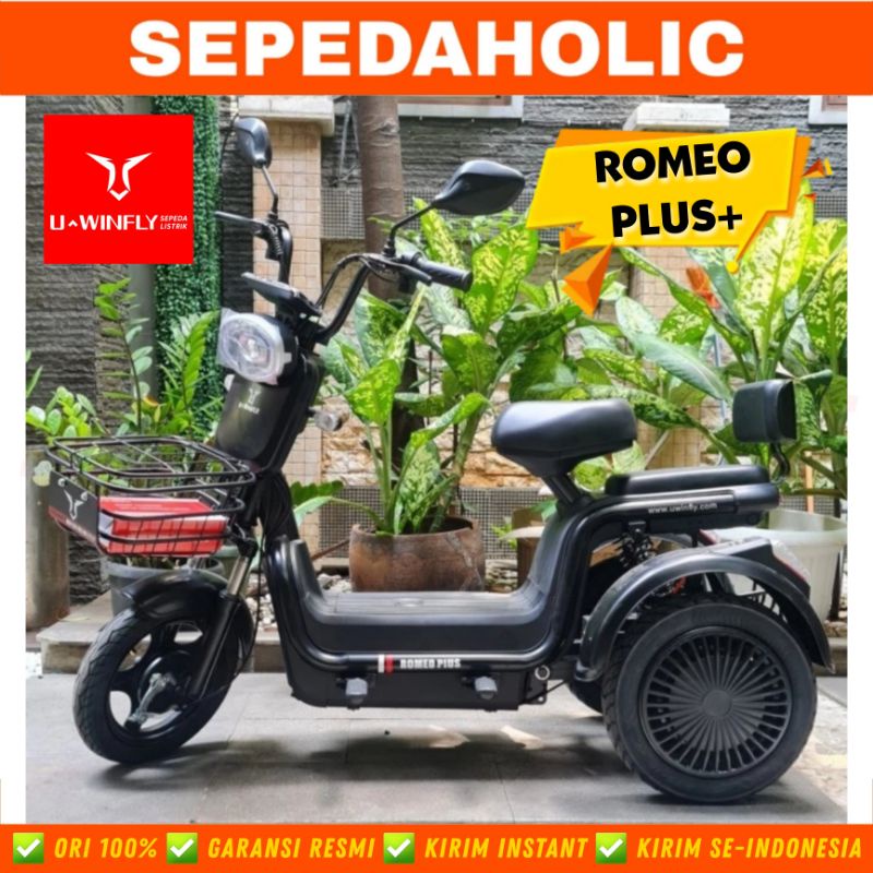 Jual Sepeda Motor Listrik Roda Tiga UWINFLY ROMEO PLUS + Electric E ...