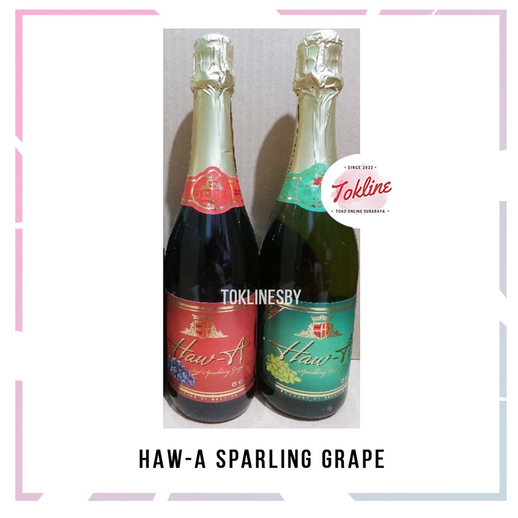 Jual HAW-A HAW A SPARKLING WHITE GRAPE RED GRAPE MINUMAN BERSODA 750ML ...