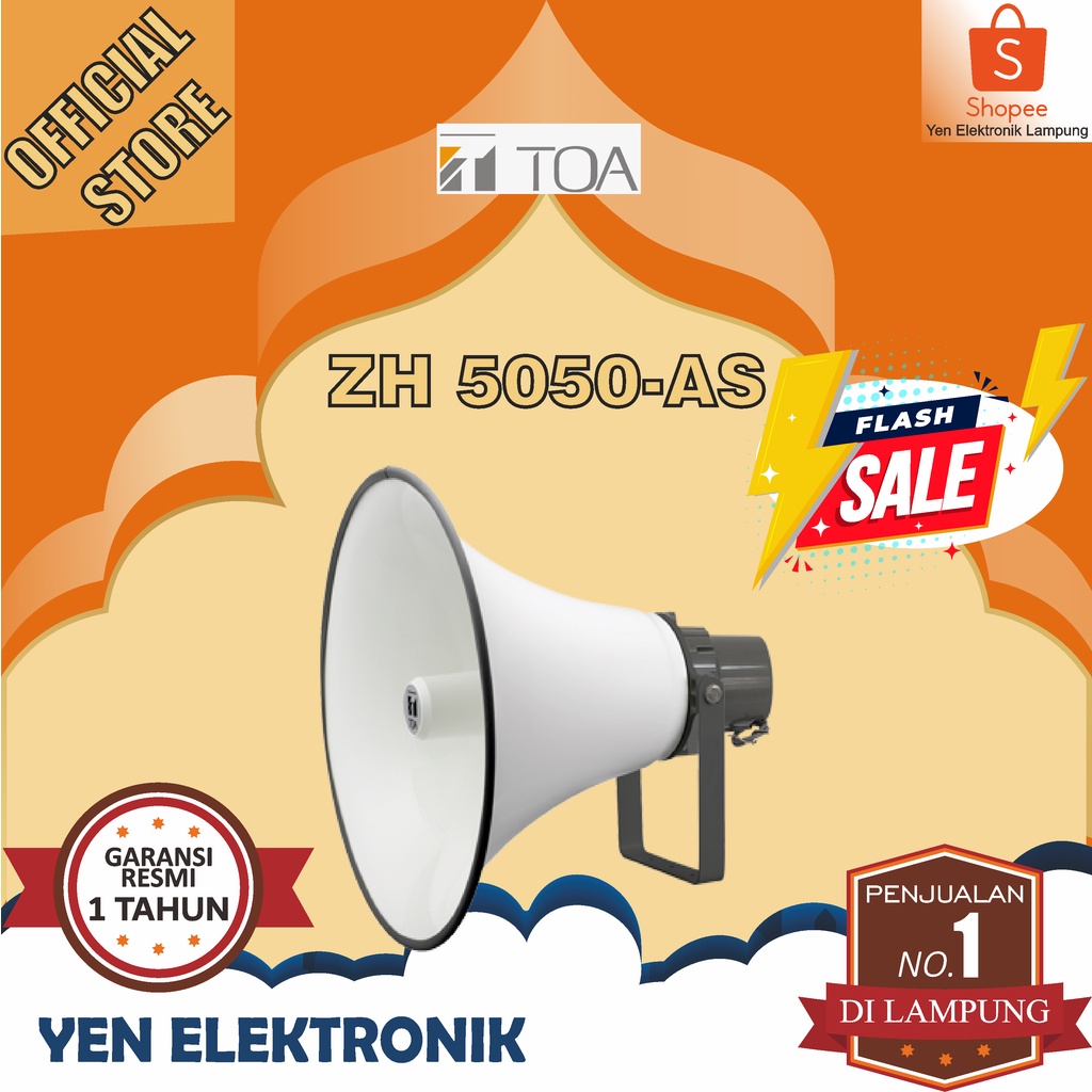 Jual Speaker TOA ZH 5050M AS Horn Speaker Corong With Trafo 50 Watt Garansi Resmi TOA 1 Tahun ...