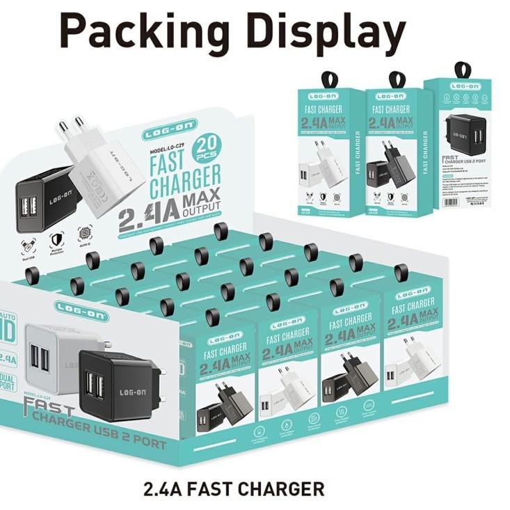 Jual Harga Terbaik--ADAPTOR CHARGER - BATOK CHARGER FAST CHARGING 2.4A ...
