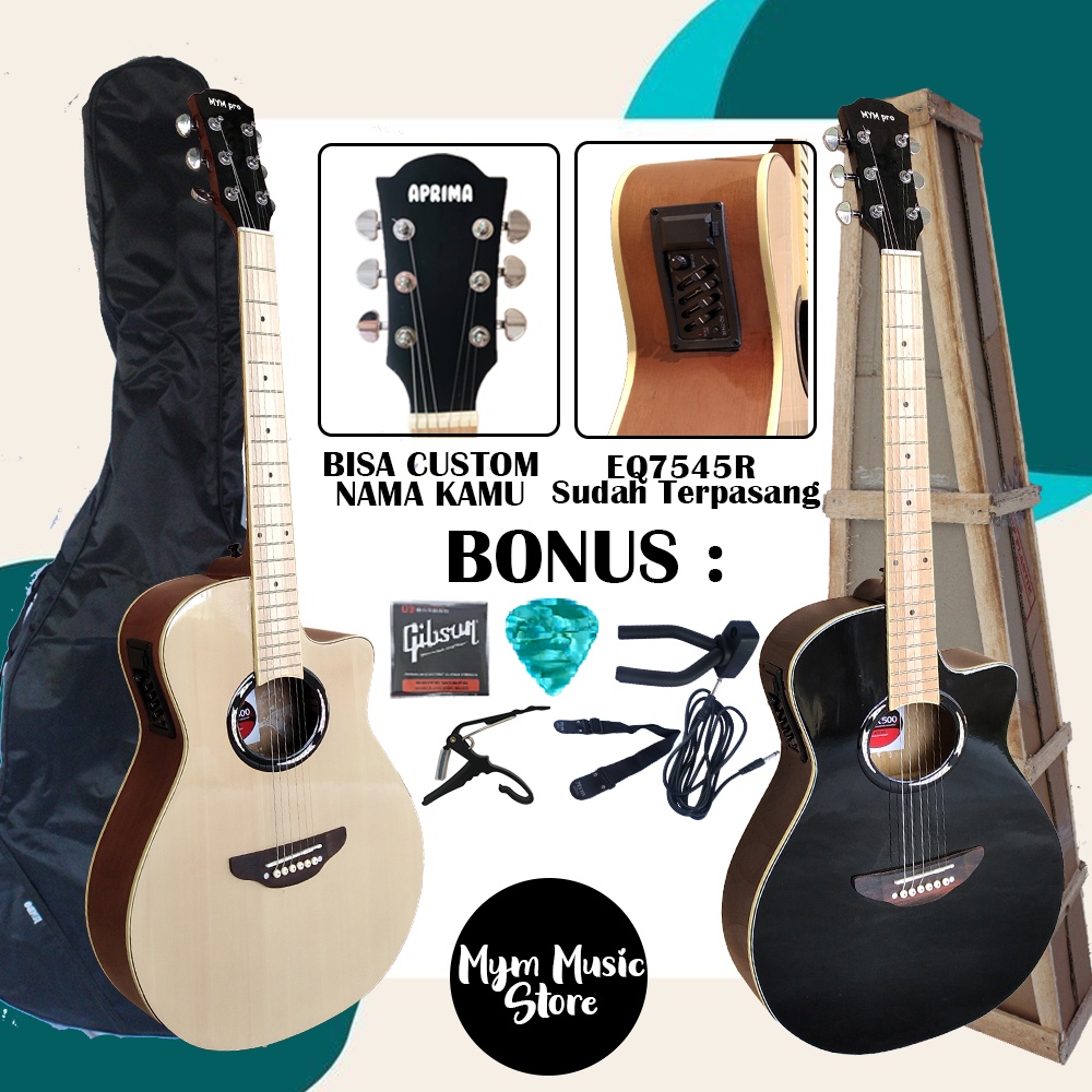 Jual Gitar akustik Elektrik apx bonus lengkap FREE PACKING KAYU | Shopee Indonesia