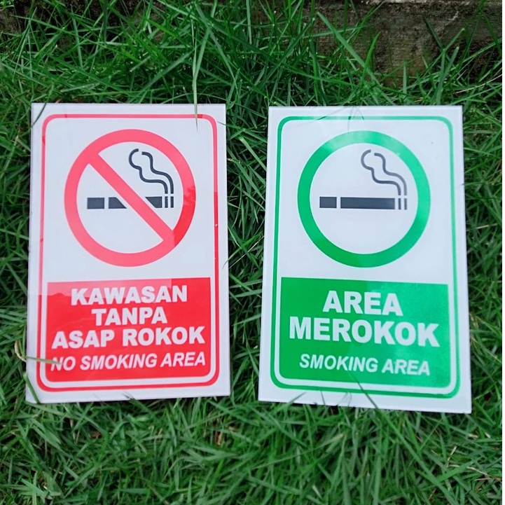 Jual AKRILIK STIKER PERINGATAN DILARANG MEROKOK - SMOKING AREA | Shopee ...