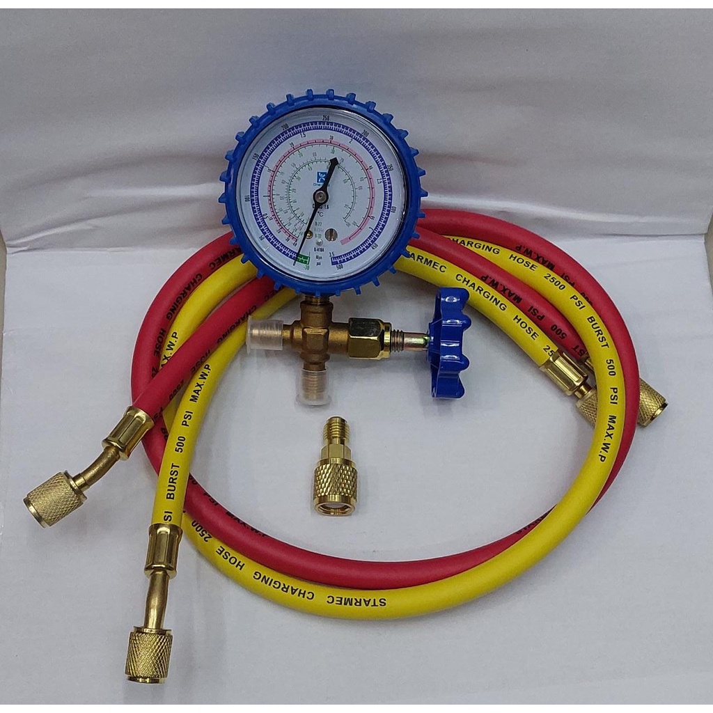 Jual testing manifold AC paket isi pendingin R32 R410 R22 non ...