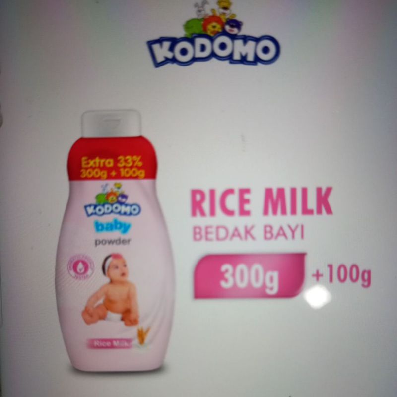 Jual Kodomo Baby Powder bedak bayi Rice Milk 300gr+100gr | Shopee Indonesia