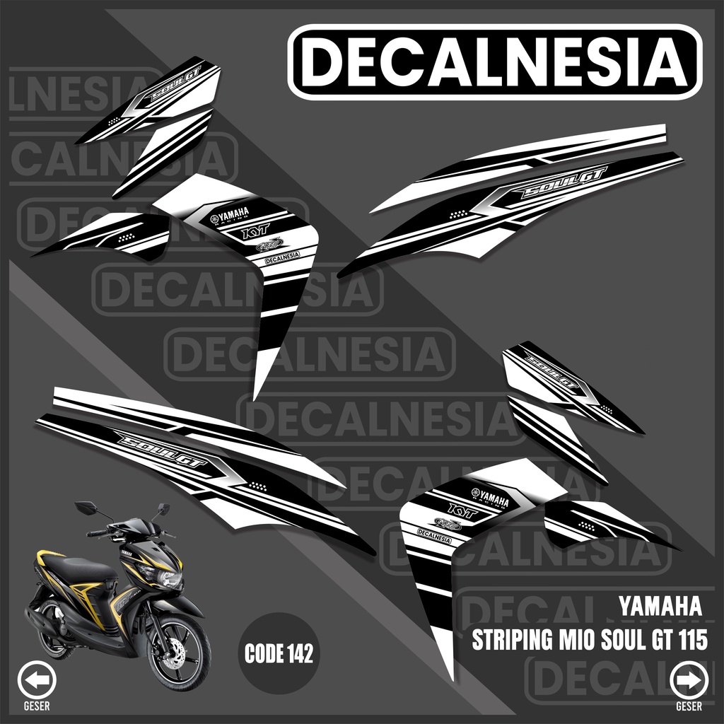 Jual Sticker Striping Mio Soul GT 115 2012 2013 2014 Stiker Motor ...