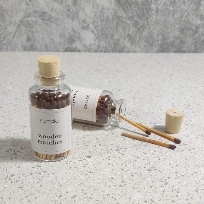 Jual Korek Api Kayu Wadah Botol Kaca | Bottled Wooden Matches | Shopee ...