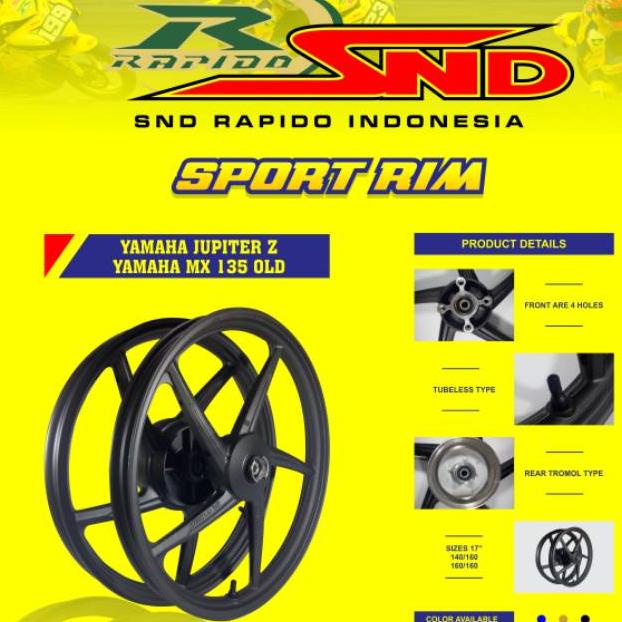 Jual Velg racing Rapido 17" 501 140/160 jupiter z mx old fizr | Shopee ...