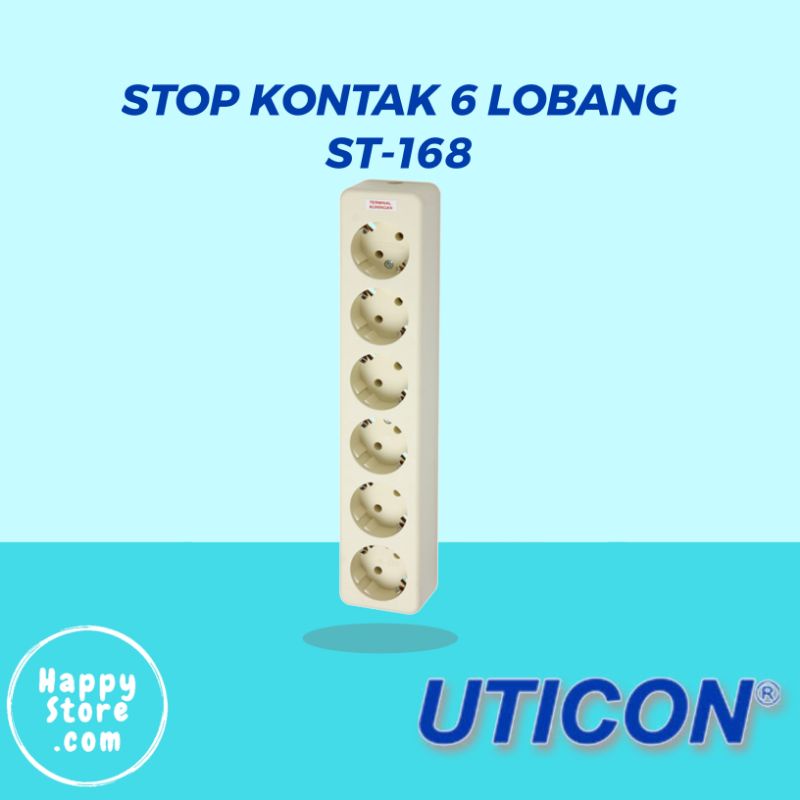 Jual Stop Kontak UTICON 6 Lobang ST-168 | Shopee Indonesia