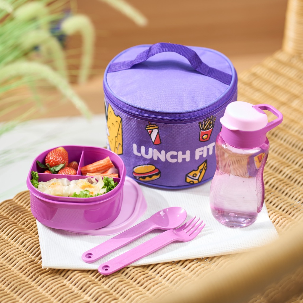 Jual Yongpack - Lunch Box Astro Set Of 4 Pcs Tas Dengan Tempat Bekal Makan Free Sendok Garpu ...