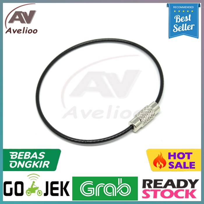 Jual Tali besi carabiner metal stainless steel wire rope key hanging ...