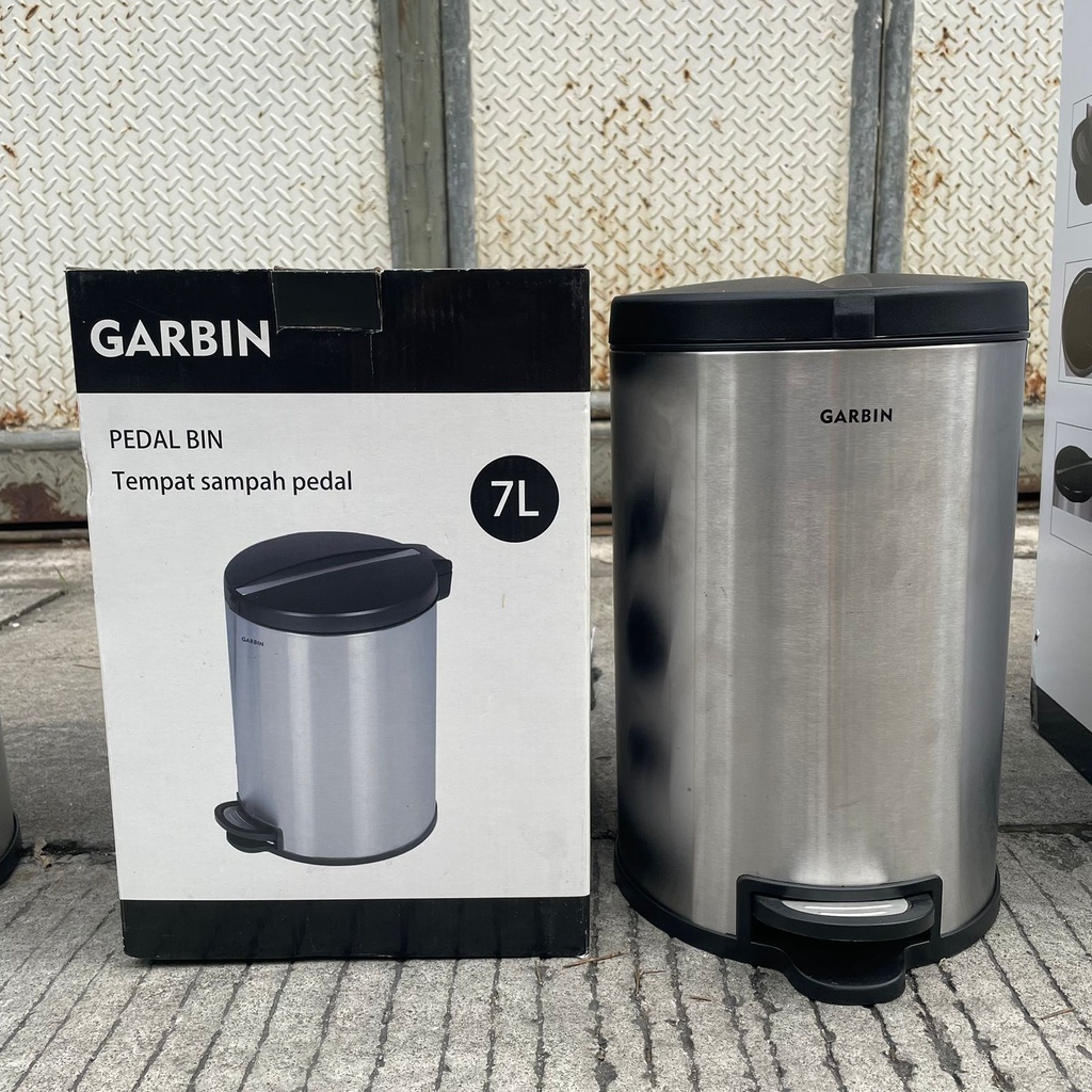 Jual GARBIN - Tempat Sampah Injak Pedal Stainless 5L 7L 12L 30L Dustbin ...