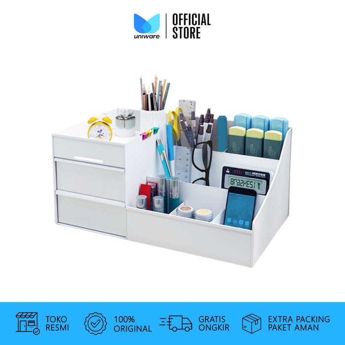 Jual Stationery Kotak Rak Tempat Penyimpanan Stationary Alat Tulis Meja ...