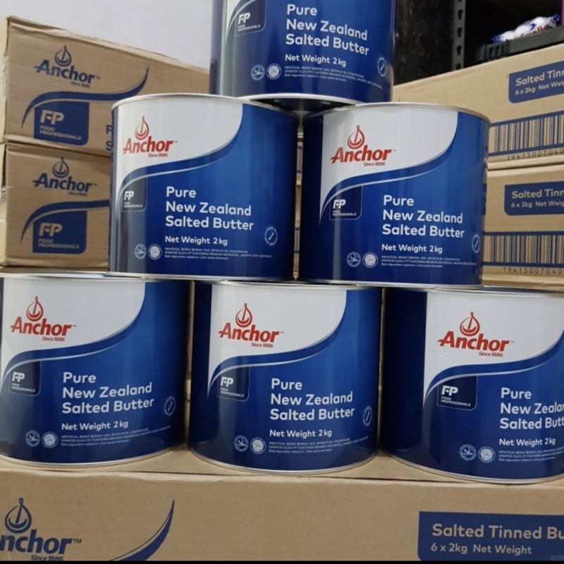Jual Anchor Pure New Zealand Salted Butter 2kg | Shopee Indonesia