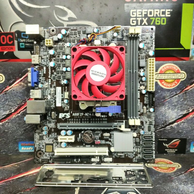 Jual Motherboard AMD ECS Socket FM2+ Processor AMD APU A8-7670k DDr3 ...