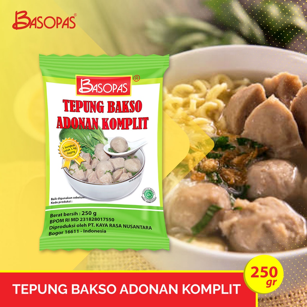 Jual Tepung Bakso Adonan Komplit Basopas 250gr | Shopee Indonesia