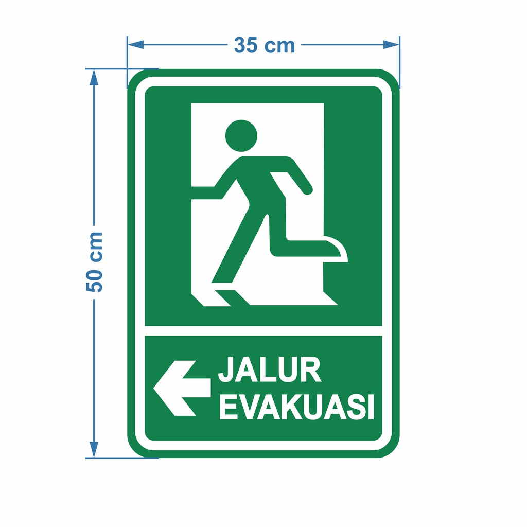 Jual STIKER RAMBU Jalur Evakuasi Bahan REFLEKTIF | Shopee Indonesia