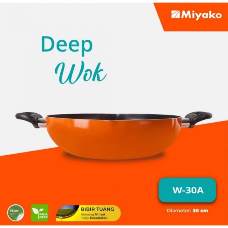 Jual panci wok pan miyako w30A 30cm | Shopee Indonesia