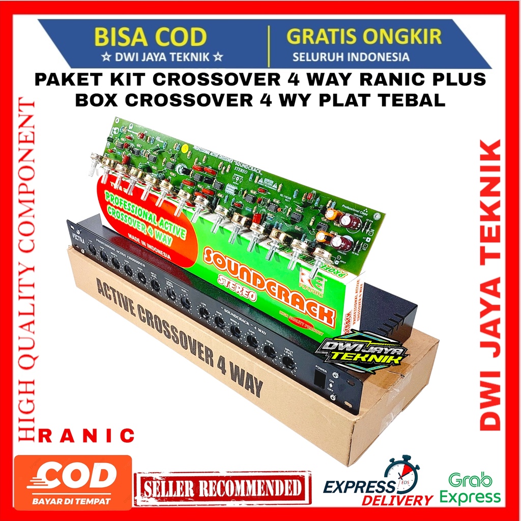 Jual Paket Kit dan Box Crossover 4 way Aktif Soundcrack | Shopee Indonesia