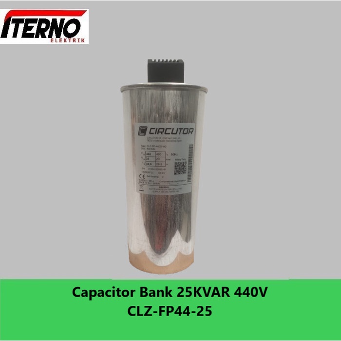 Jual Capacitor Kapasitor Bank 25Kvar 440V Clz-Fp44-25 Gas Type Circutor ...