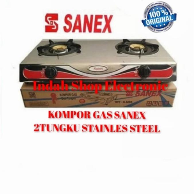 Jual Kompor Gas Sanex 2 Tungku Stainless Steel | Shopee Indonesia