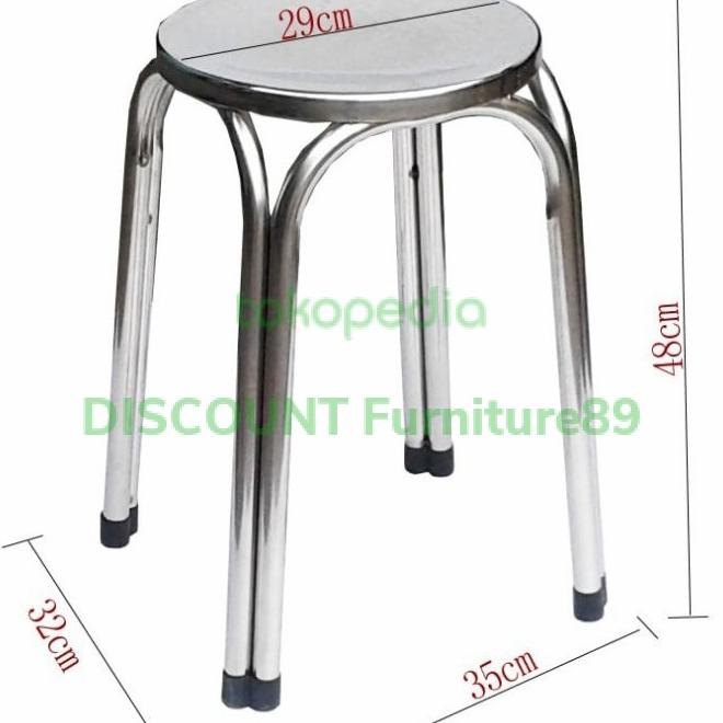 Jual Kursi Baso Bulat Stainless Stell Kursi Cafe Kursi Bar | Shopee ...