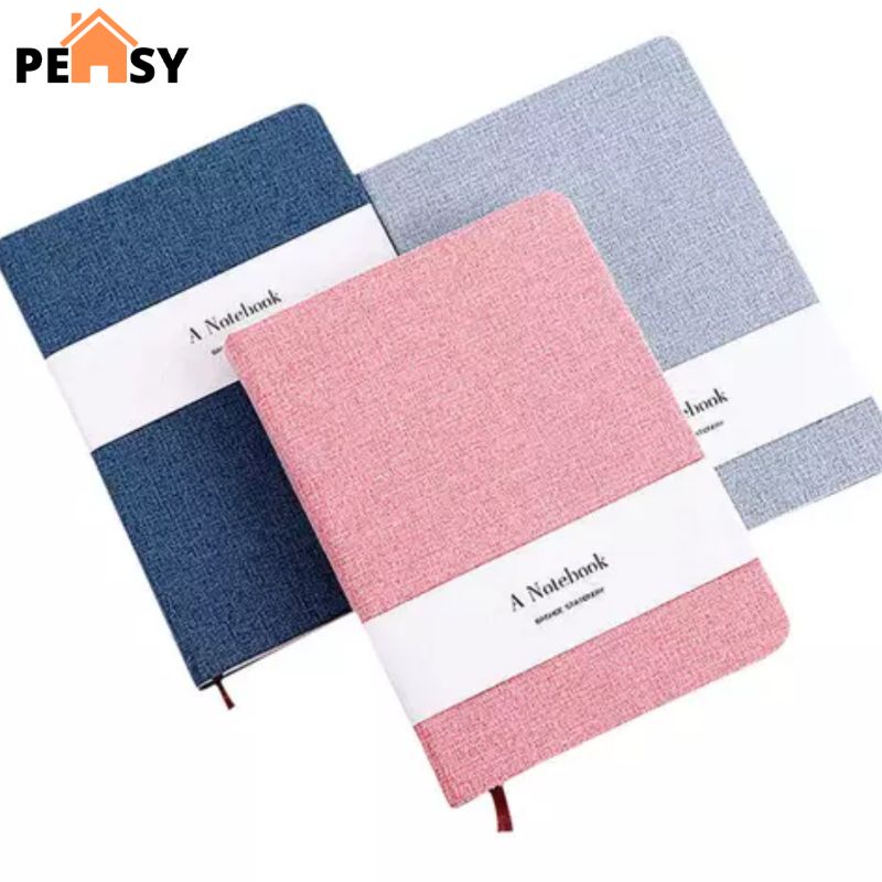 Jual Buku Catatan Jurnal Diary Aesthetic Notebook Hardcover Linen ...