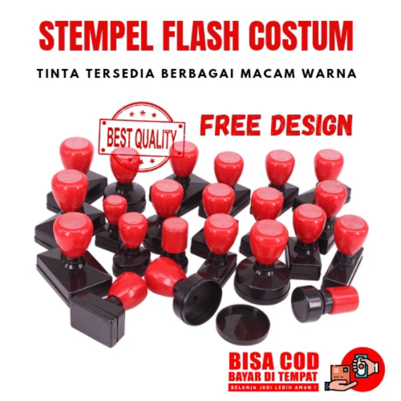 Jual STEMPEL FLASH TANPA BANTALAN COSTUME LOGO SATU WARNA | Shopee Indonesia