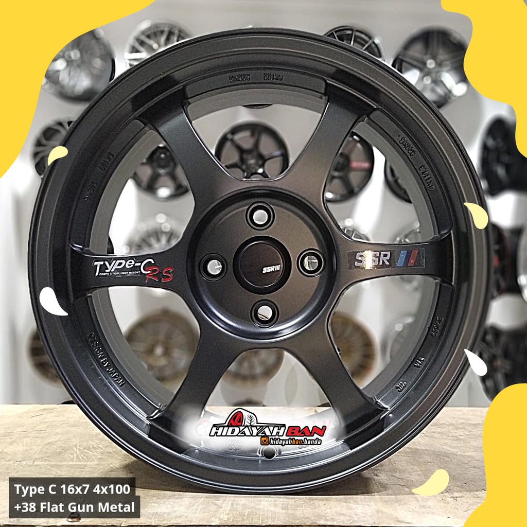 Jual Velg Mobil SSR Type-C Ring 16x7 H 4x100 +38 FGM | Shopee Indonesia