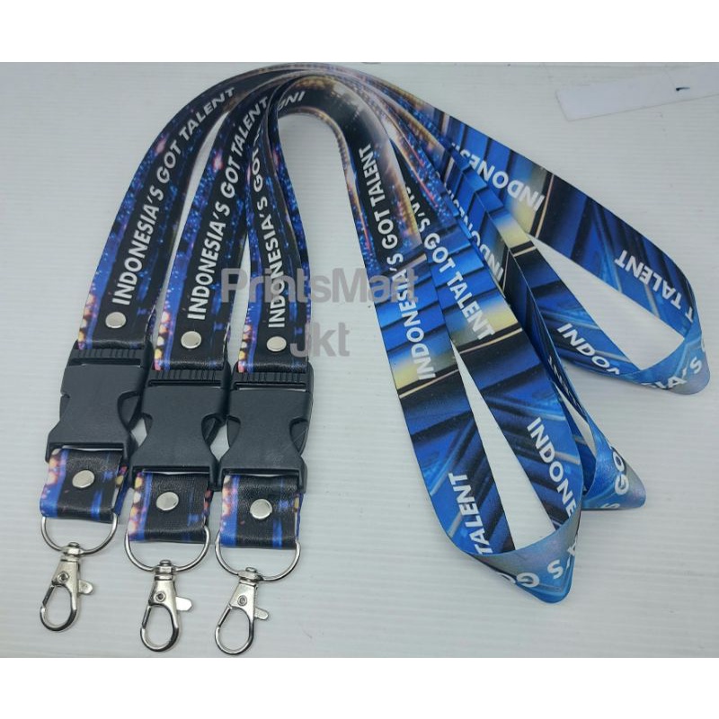 Jual Cetak Lanyard Premium bahan kain Tissue lebar 2,5 cm print 2 sisi ...