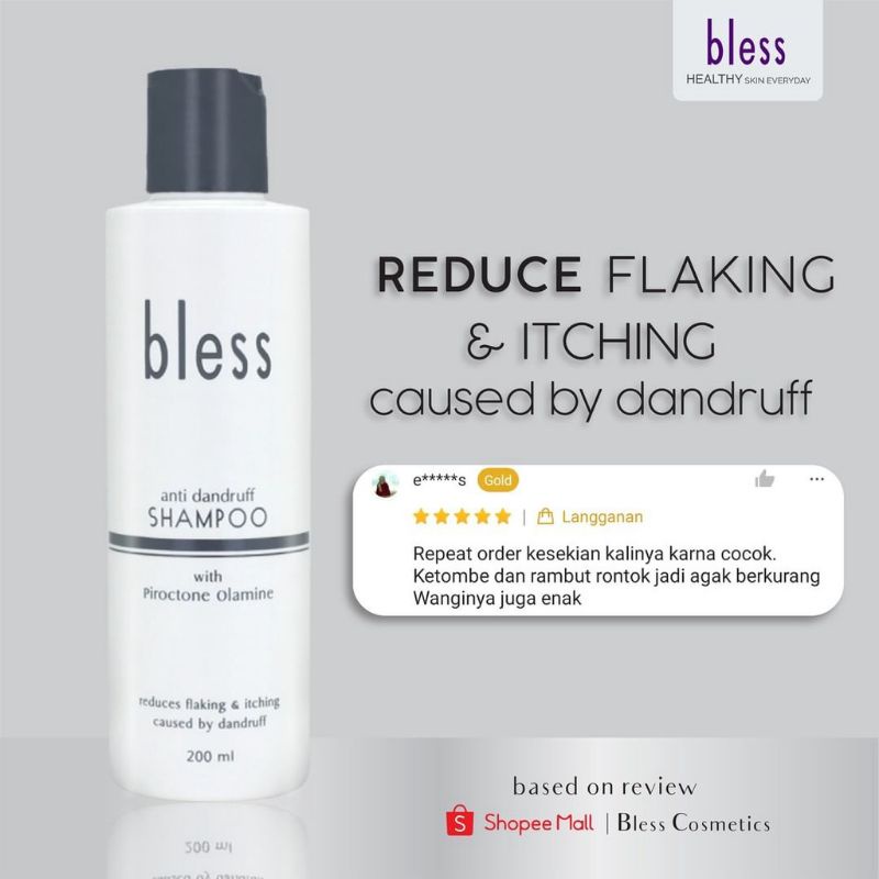 Jual BLESS Anti Dandruff Shampoo - 200ml Shampo Anti Ketombe | Shopee ...