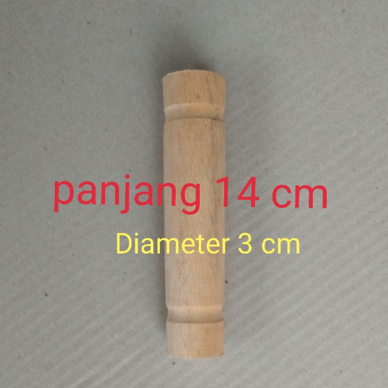 Jual TANGKAI BAHAN KAYU / GAGANG KAYU / PEGANGAN KAYU BUBUTAN DENGAN 4 ...