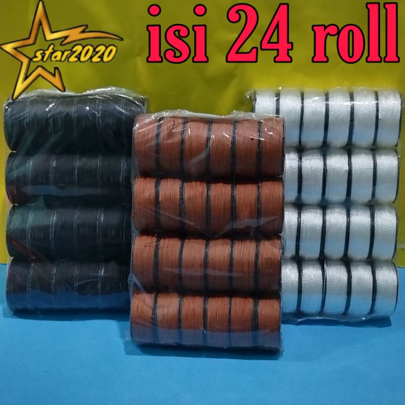 Jual benang nilon benang bangunan benang hitam benang coklat isi 24pcs ...