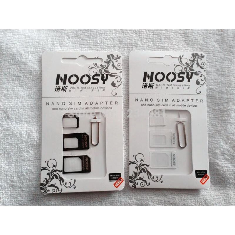 Jual Noosy Nano Sim Adapter Micro Card Adapter Nano Sim Card + Ejector ...